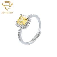 China AAA CZs Sterling Silver Diamond Engagement Rings For Women for sale