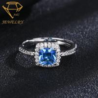 China AAA CZs Sterling Silver Diamond Engagement Rings For Women for sale