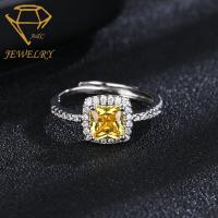 China AAA CZs Sterling Silver Diamond Engagement Rings For Women for sale