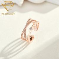 China Silver Plating S925 Engagement Ring With Cubic Zirconia Diamond for sale