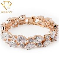 China Copper CCT Diamond Women's Bracelets Anti Allergy Teardrop Crystal for sale