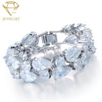 China Copper CCT Diamond Women's Bracelets Anti Allergy Teardrop Crystal for sale