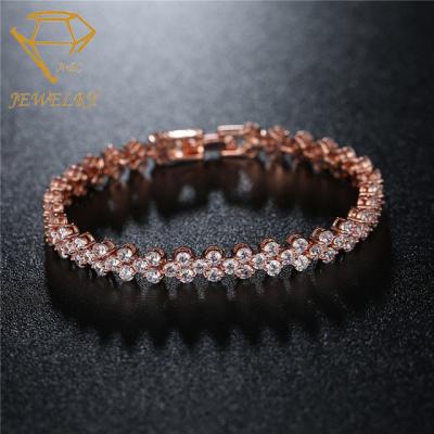 China 6.7 Inches Anti Allergy Diamond Tennis Bracelets AAA Cubic Zirconia for sale