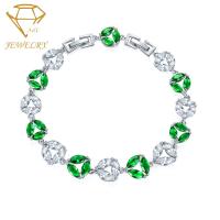 China Anti Allergy 6.9 Inches Diamond Women's Bracelets Brass for sale