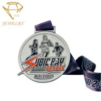 China High Polishing Round Enameled Personalised Running Medals for sale
