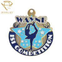 China Customized Embossed Silver Skating Sport Award Medals With Lanyard for sale