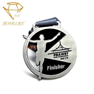 China Zinc Alloy CE Enameled Custom Award Medals For Marathon Running for sale