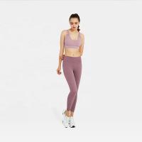 China Antibacterial Seamless Fitness Sportswear High Waist Yoga Pants And Bra for sale