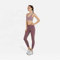 China Antibacterial Seamless Fitness Sportswear High Waist Yoga Pants And Bra for sale