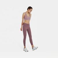 China Antibacterial Seamless Fitness Sportswear High Waist Yoga Pants And Bra for sale