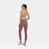 China Antibacterial Seamless Fitness Sportswear High Waist Yoga Pants And Bra for sale