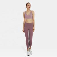 China Antibacterial Seamless Fitness Sportswear High Waist Yoga Pants And Bra for sale