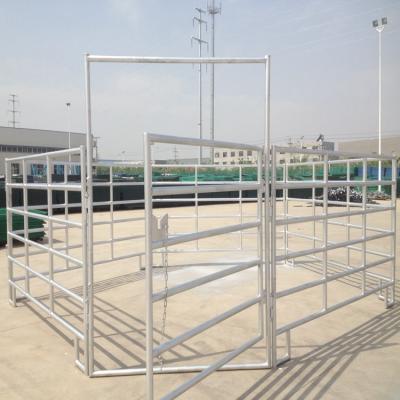 China Galvanized Steel Horse Fence For Livestock Round Tube Metal Corral Fencing for sale