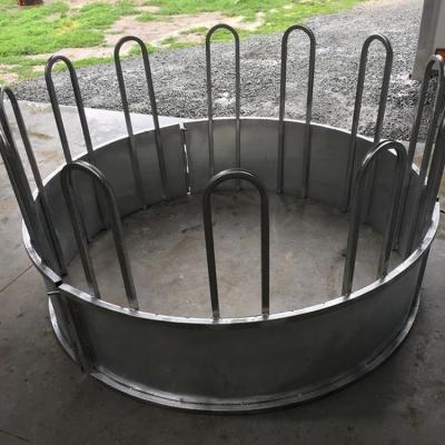 China Sheep / Horse Round Metal Hay Feeder Hot Dip Galvanized Metal Goat Feeder for sale