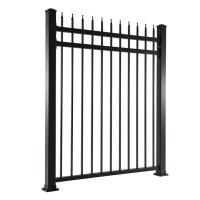 China 2.4x2.4m 0.9x1.2m Galvanized Picket Fence Metal Garden Picket Fence for sale