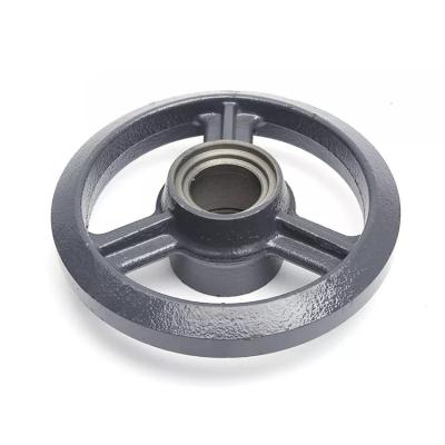 China Ductile Iron Sand Casting Part Kubota Rice Harvester Spare Parts Roller Wheel Rim for sale