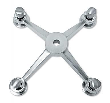 China 4 Arms Stainless Steel Casting Glass Spider Fittings Curtain Wall Fittings Polish / Satin for sale