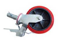China Scaffolding Swivel Casters Cast Iron Rim Wheel for Adjustable Screw Jack Base for sale