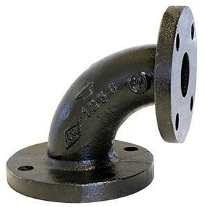 China GB HG ASME Cast Iron Pipe Fittings 90 Degree Elbow Double Flanged Bend for sale