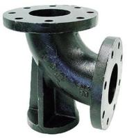 China GGG40 Cast Iron Pipe Fittings Double Flanged 90 Degree Duck Foot Bend 230 Hardness for sale
