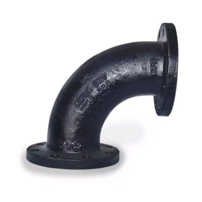 China GGG50 Cast Iron Flanged Fittings Long Radius 90 Degree Steel Pipe Elbow for sale