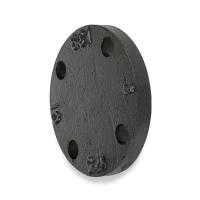 China Black Blind Flange Cast Iron Pipe Fittings Anti Rust Zinc Plus Bitumen Coat for sale
