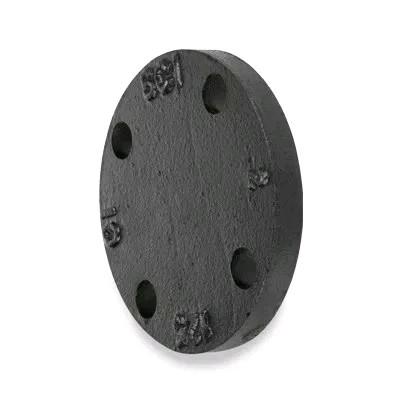 China Black Blind Flange Cast Iron Pipe Fittings Anti Rust Zinc Plus Bitumen Coat for sale