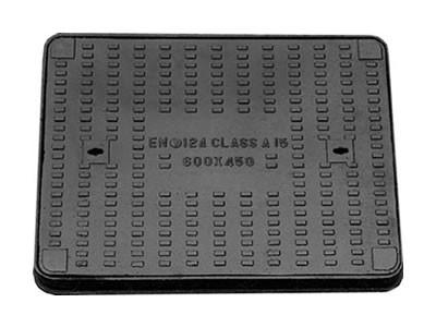 China Clear Opening Rectangular Manhole Cover Ductile Iron Sand Casting Bitumen / Epoxy Painting for sale