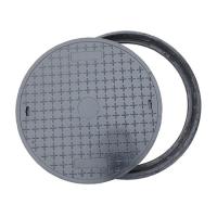 China Dual Locking Solid Top Round Manhole Covers Cast Iron BS EN124 Standard for sale