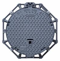 China Hinged Pavement Cast Iron Manhole Cover Round Ductile With Locking System for sale