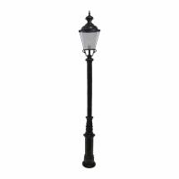 China Single Head Cast Iron Garden Lamp Post Antique Street Light Pole Anti Corrosion for sale