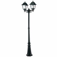 China Twin Head Antique Cast Iron Lamp Post Powder Coated For House / Garden / Park for sale
