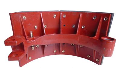 China Steady Friction Performance Ductile Cast Iron Casting Brake Shoe Assembly Heavy Truck Parts for sale