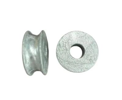 China Cast Roller Sand Casting Rope Sheave Ductile Cast Iron Foundry Hot Dip Galvanizing Pole Line Hardware Rollers for sale