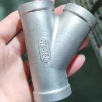 China Precision Casting Stainless Steel 304 316 Y-Shaped Threaded 45 Degree Tee for sale