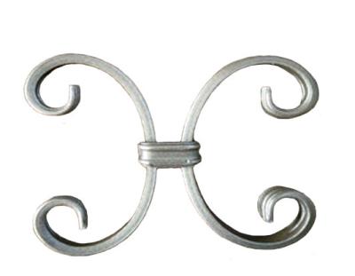China Hammer Forged Decorative Ornamental Iron Parts C/S Type Scroll For Fence for sale