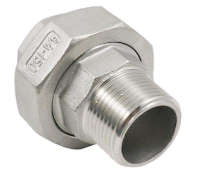 China Threaded Pipe Fitting Stainless Steel Casting Conical Union Male Female Union for sale