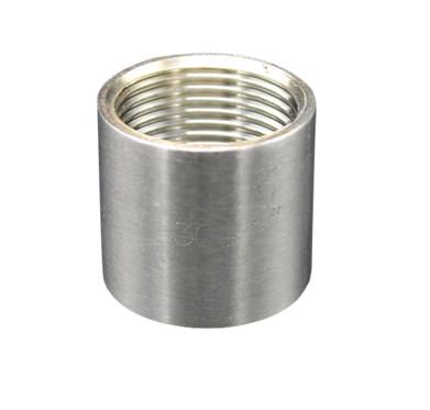 China NPT BSPT Stainless Steel Precision Casting Female Thread Socket Coupling Full Length for sale