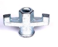China Formwork Scaffolding Accessories 15 / 17mm Tie Rod Nut Cast Iron Two Wing Anchor Nut for sale
