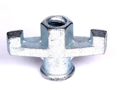 China Formwork Scaffolding Accessories 15 / 17mm Tie Rod Nut Cast Iron Two Wing Anchor Nut for sale