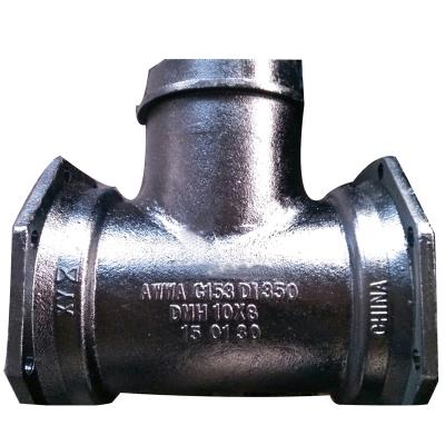 China Compact C153 Ductile Iron Tee / Hex Mechanical Joint Pipe Fittings 2-64inch for sale