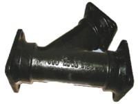 China Black Cast Iron Pipe Fittings AWWA C153 MJ×MJ 45 Degree Wyes SGS Approval for sale
