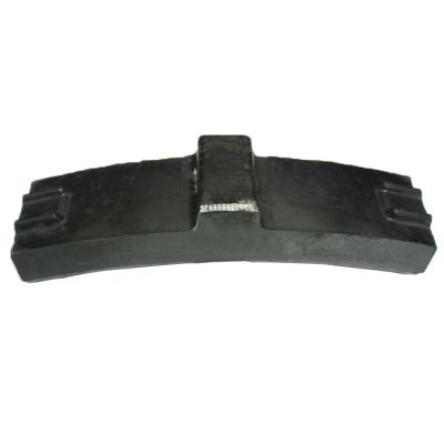 China Plain Oiled Grey Cast Iron Casting Railway Locomotive Brake Block for sale