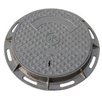 China Custom Sand Casting Cast Iron Manhole Cover With Frame Antirust Oil Finish for sale