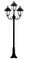China Ornamental Modern Style Cast Iron Light Pole Direct Embedded Ground Mounted for sale