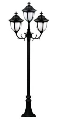 China Ornamental Modern Style Cast Iron Light Pole Direct Embedded Ground Mounted for sale
