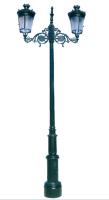 China Antique Dual Arm Cast Iron Light Pole Aganist Wind Pressure Of 160Km/H for sale