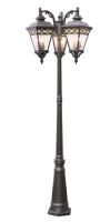 China Outdoor Garden Cast Iron Light Pole Black / Yellow Color ANSI Standard for sale