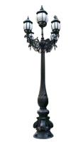 China Four Arms Decoration Cast Iron Lamp Post / Cast Iron Light Post Height 3m-10m for sale