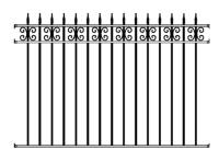 China Waterproof Ornamental Iron Parts Outdoor Garden Fencing Cast Iron Fence Panel for sale